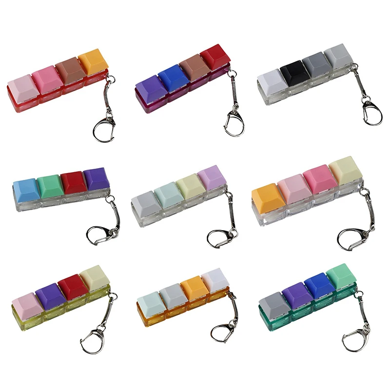 4-Keys-Mechanical-Keyboard-Key-Toy-Keychain-Party-Stress-Relief-DIY ...