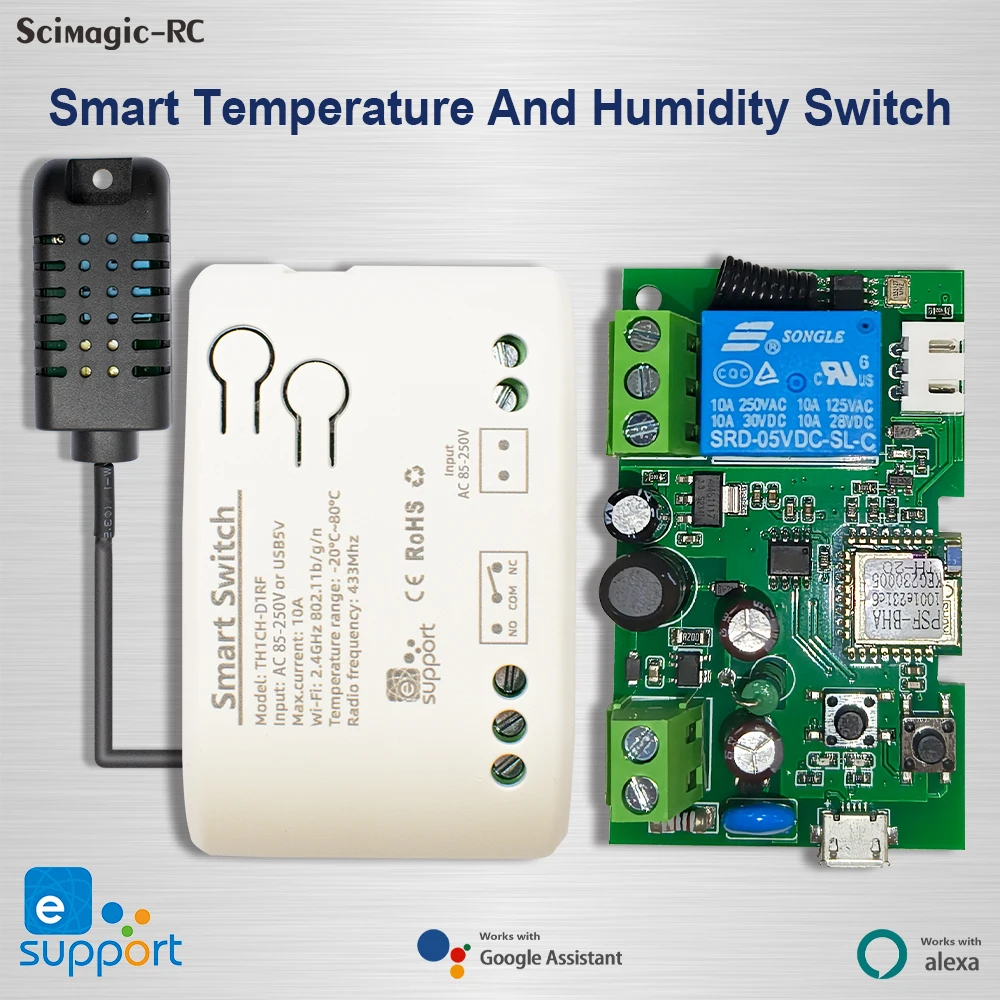 eWelink-Smart-7-32V-85-250V-Temperature-Humidity-Switch-Passive-Dry ...