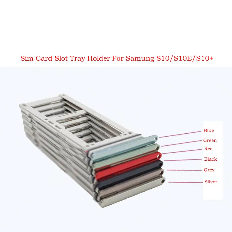 New For Samsung Galaxy S10E S10 S10 Plus Sim Card Reader Holder Dual ...