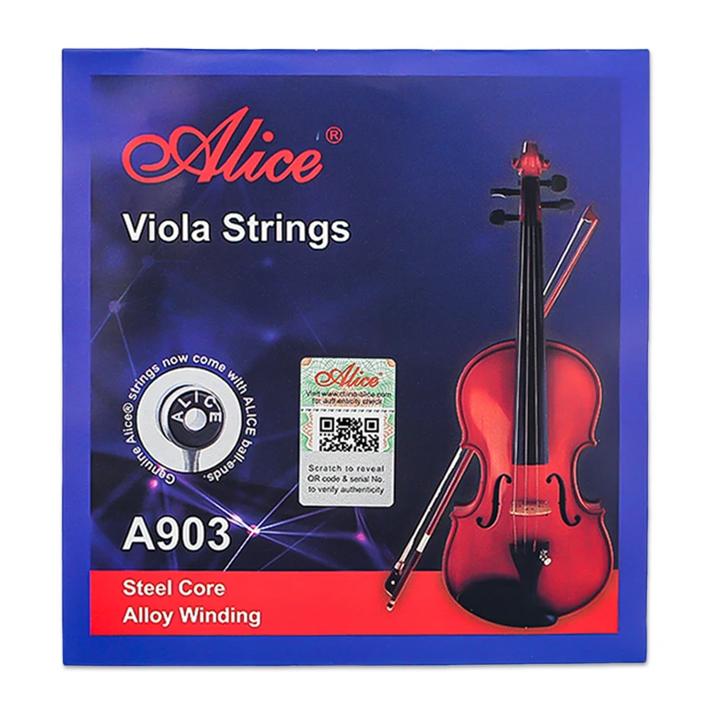 Alice A903 Viola Strings 1 Set Steel-core Alloy Winding Nickel Plated ...