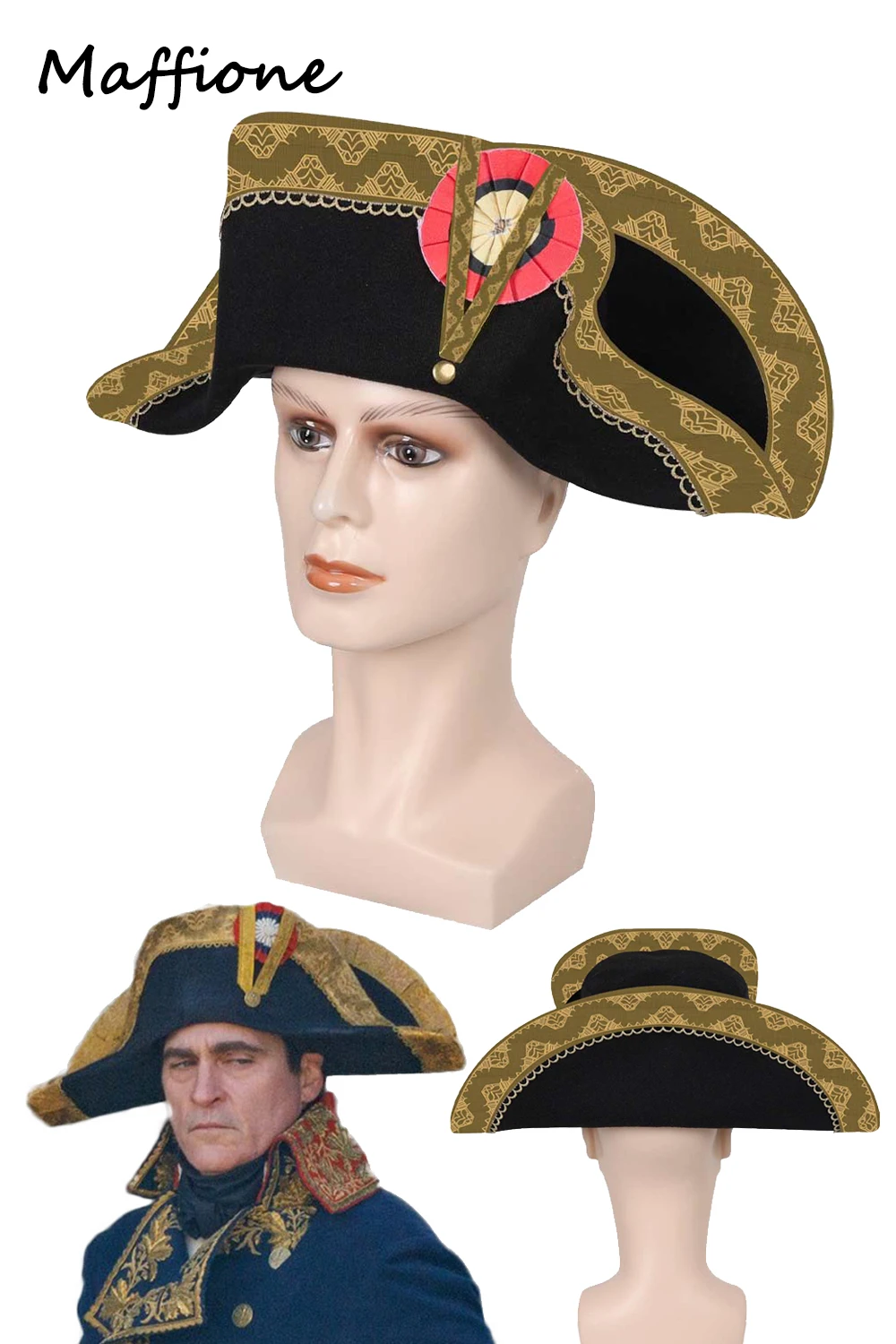 Napoleon-Cosplay-Adult-President-Bicorn-Hat-French-Captains-Cap-Fantasy ...