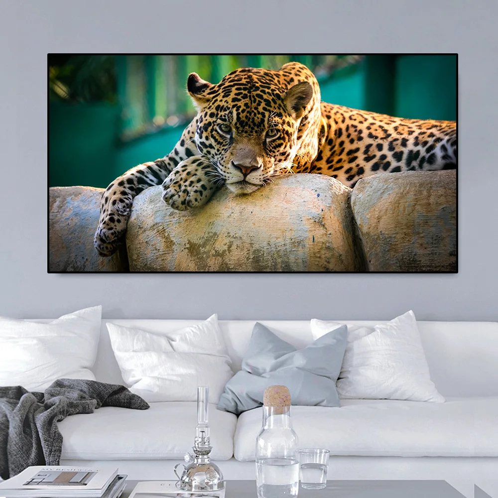 Reliabli arte pintura da lona leopardo posters e impressões animais ...