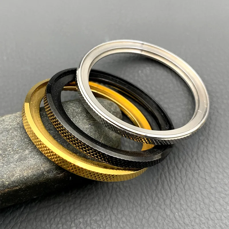 SKX-Bezel-41mm-Rotation-Steel-Bezel-Black-Gold-Silver-Watch-Bezel-Ring ...