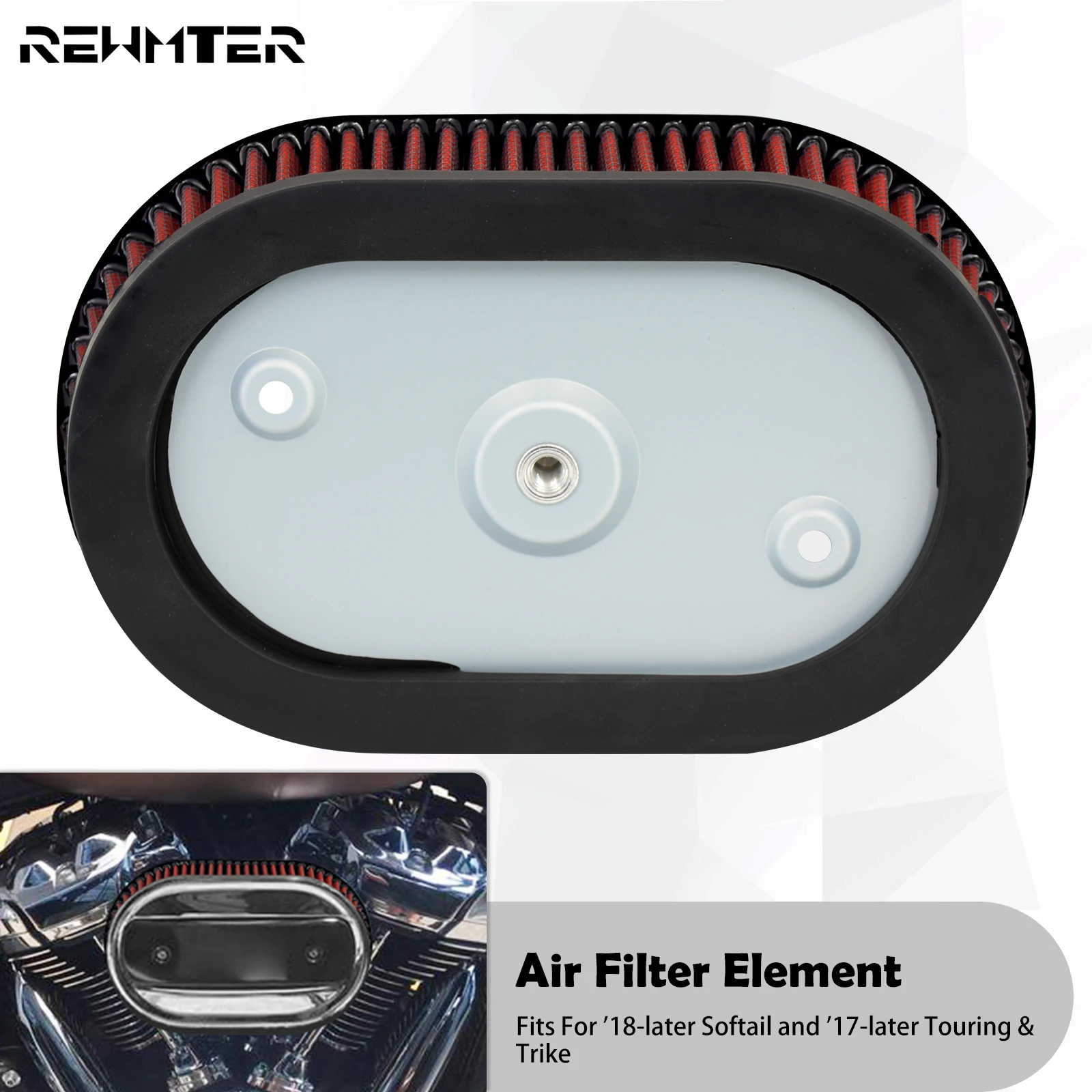 Motorcycle-Air-Filter-Element-Air-Cleaner-Inner-Replacement-For-Harley ...