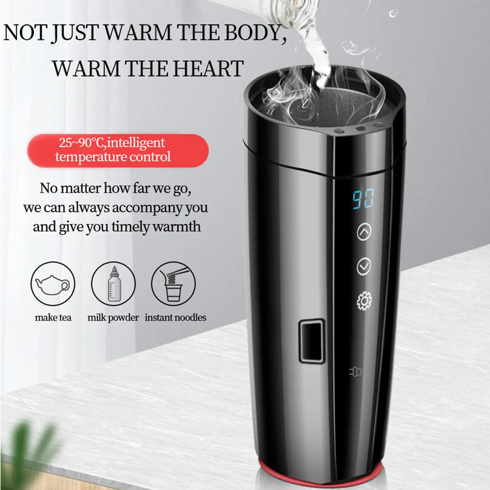 400ML-Car-Heated-Cup-Smart-Mug-12V-for-Travel-Coffee-Tea-Milk-Heated ...