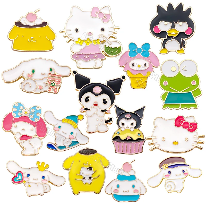 Hello Kitty Metal Pin Sanrio sevimli iğneler Kero Kero Keroppi Clothes ...