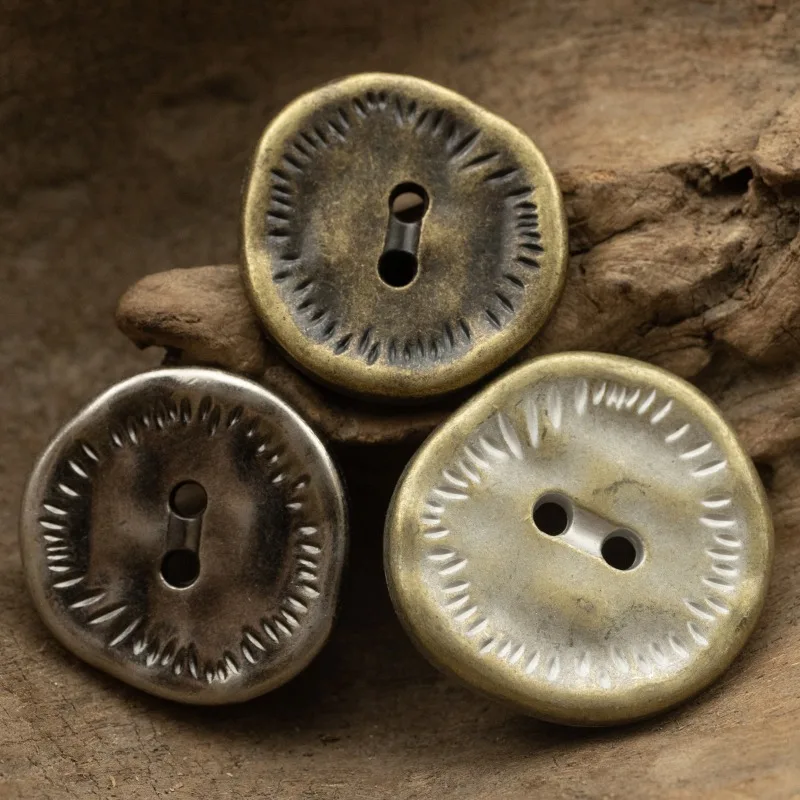 5pcs-Antique-Metal-Buttons-Beautiful-Irregularly-Shaped-Buttons-2-hole ...