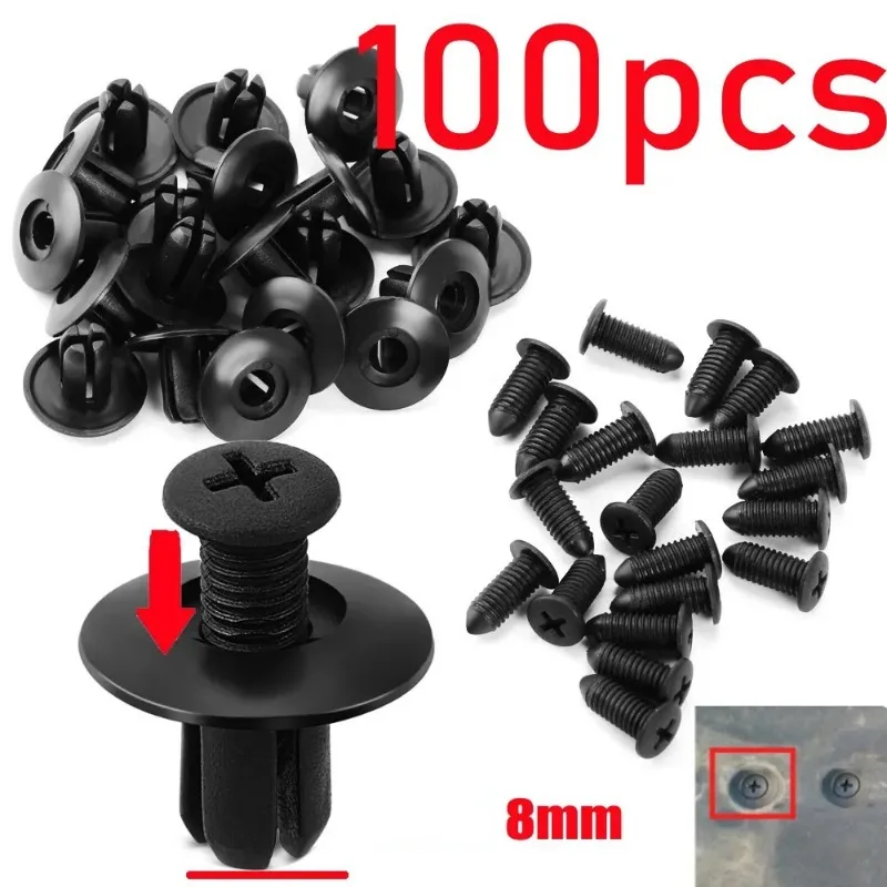 10-30-50-100pcs-8mm-Plastic-Rivets-Fasteners-Screw-Car-Bumper-Fender ...