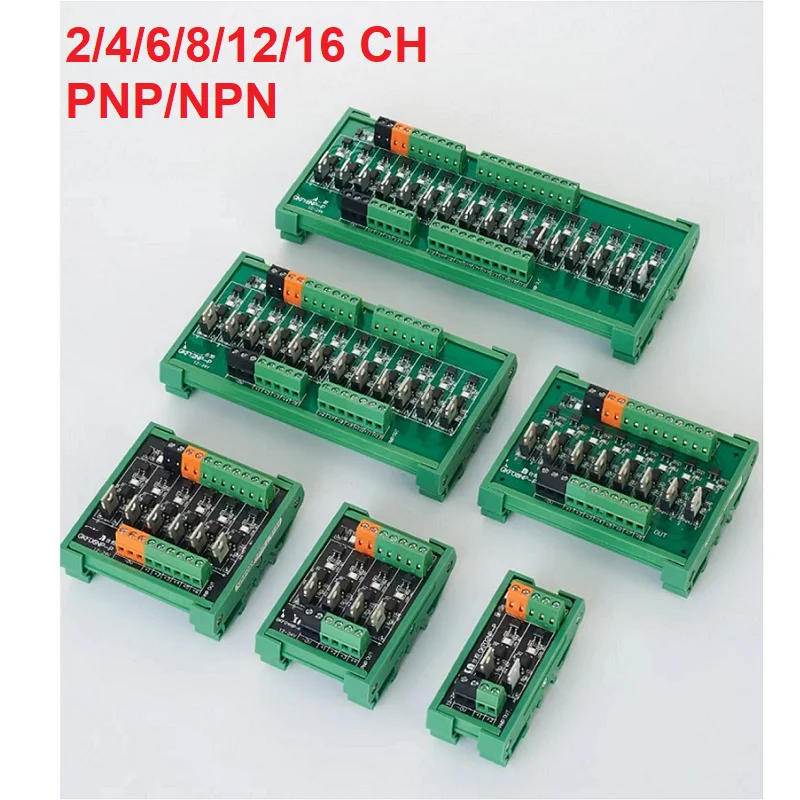 2/4/6/8/12/16 Channels PLC DC Output Amplifier Board Optocoupler ...
