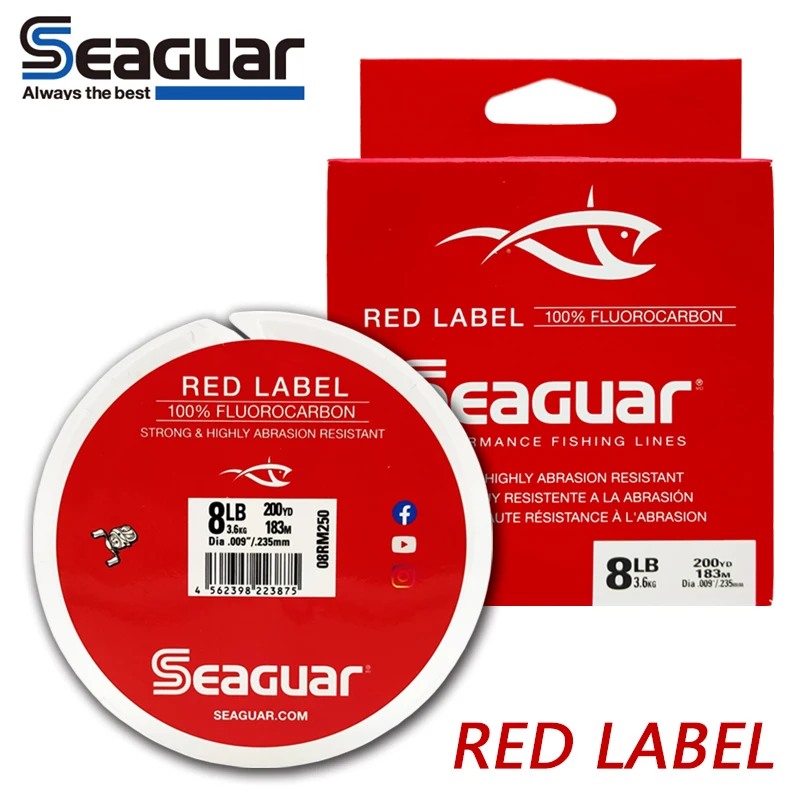 Seaguar RED LABEL Fluorocarbon Line Lure Fishing Main Line Leader Line ...