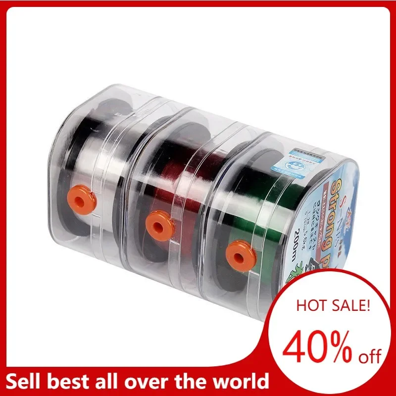 200M Japan Fluorocarbon Coating Fishing Line White Green Brown Sinking ...