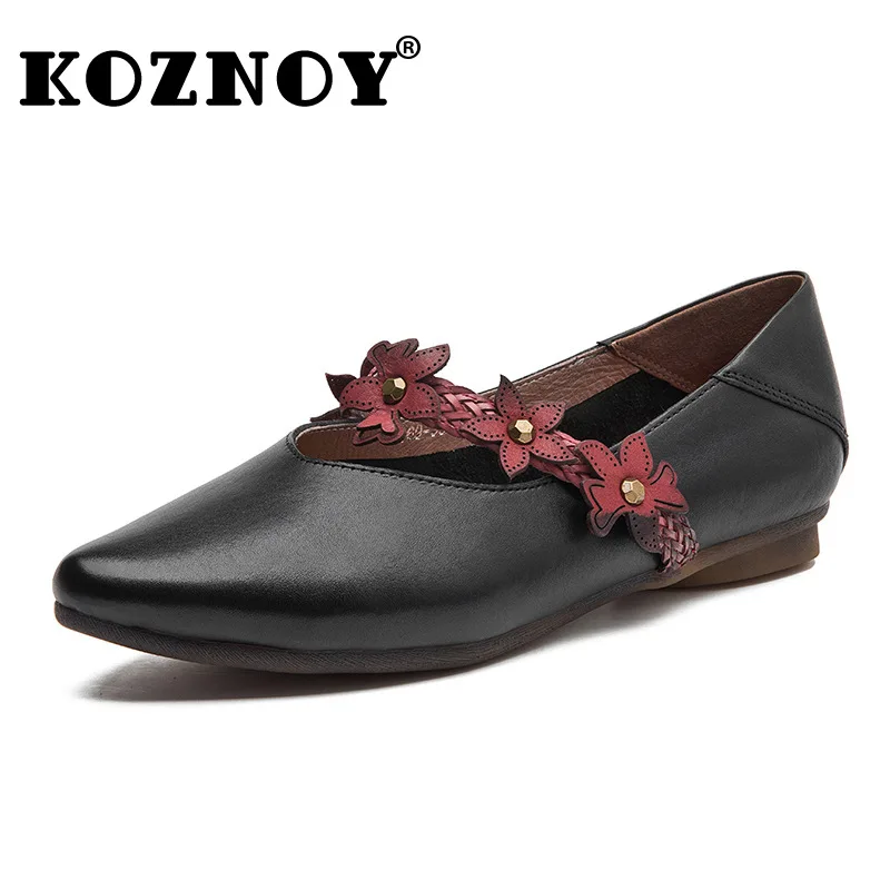 Koznoy 1.8cm Native Flats Shoes Women Slip on Soft Soled Loafer Ethnic ...
