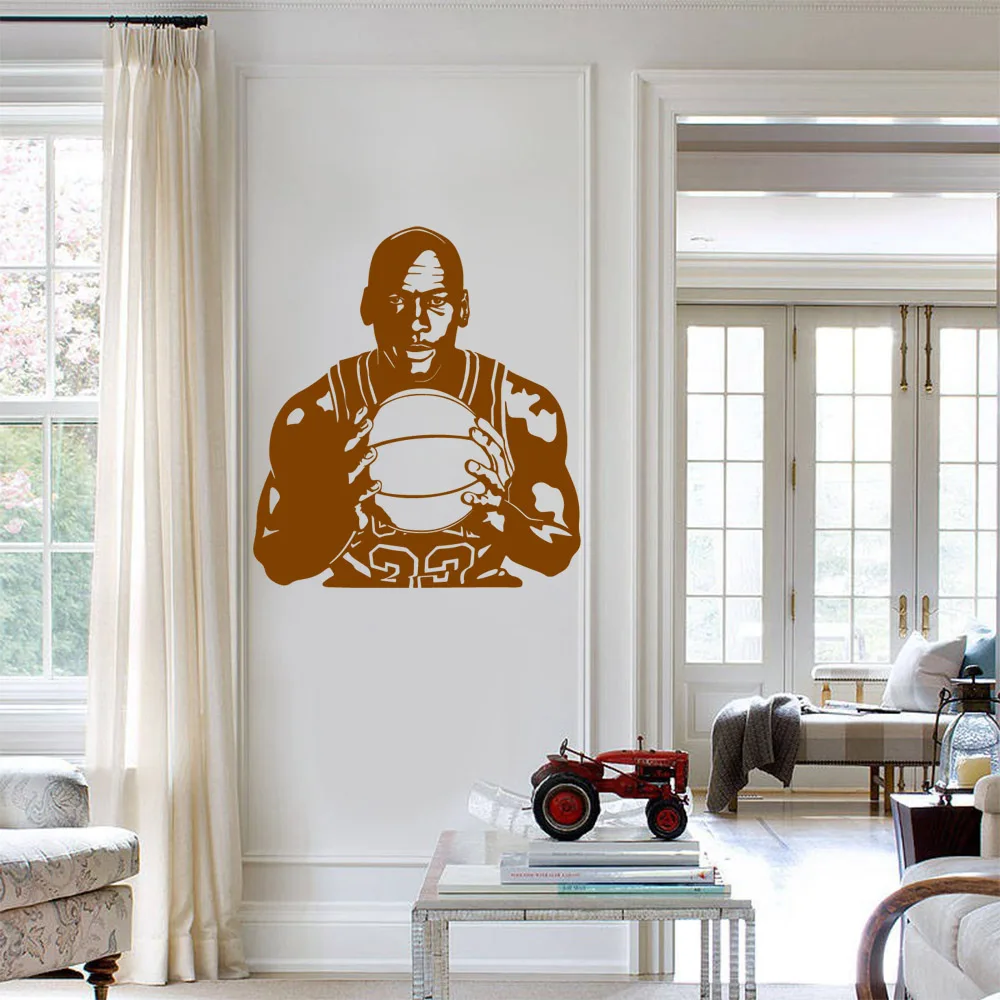Famous-Basketball-Player-Wall-Sticker-Self-Adhesiv-Waterproof-Wall-Art ...