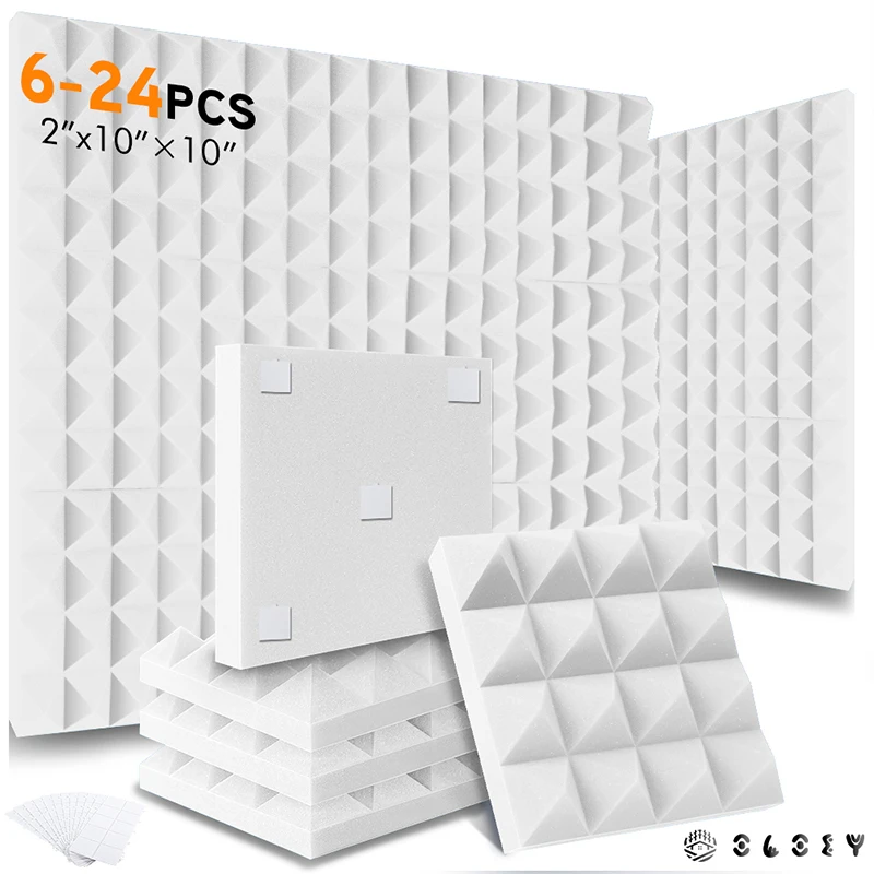 Studio-Monitor-Acoustic-6-12-24-Pcs-Soundproof-Foam-Panel-Sound-Proof ...