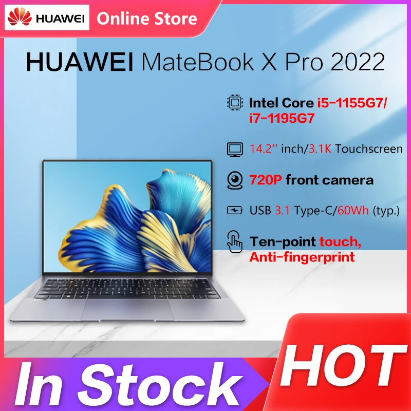HUAWEI ordenador portátil MateBook X Pro 2022, Laptop ultradelgado, pantalla táctil 3K de 14,2 ...