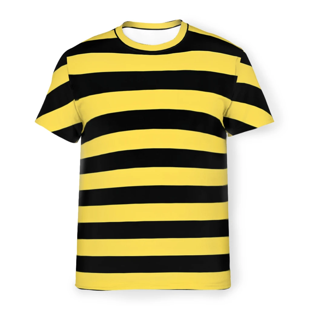 Color-Polyester-TShirts-Me-Before-You-Black-And-Yellow-Stripes ...