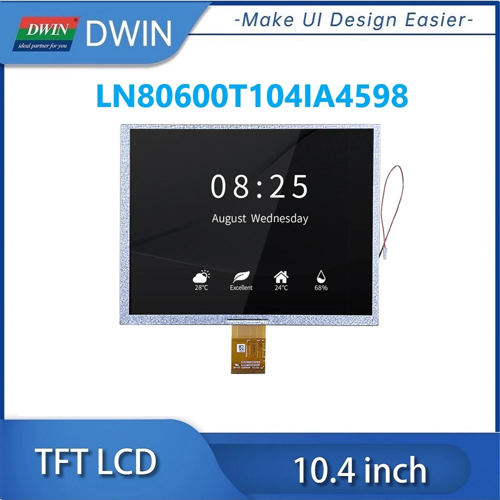 DWIN 10.4 Inch 800x600 450nit RGB 60PIN HX8677/HX8264 Driver IC TN TFT ...