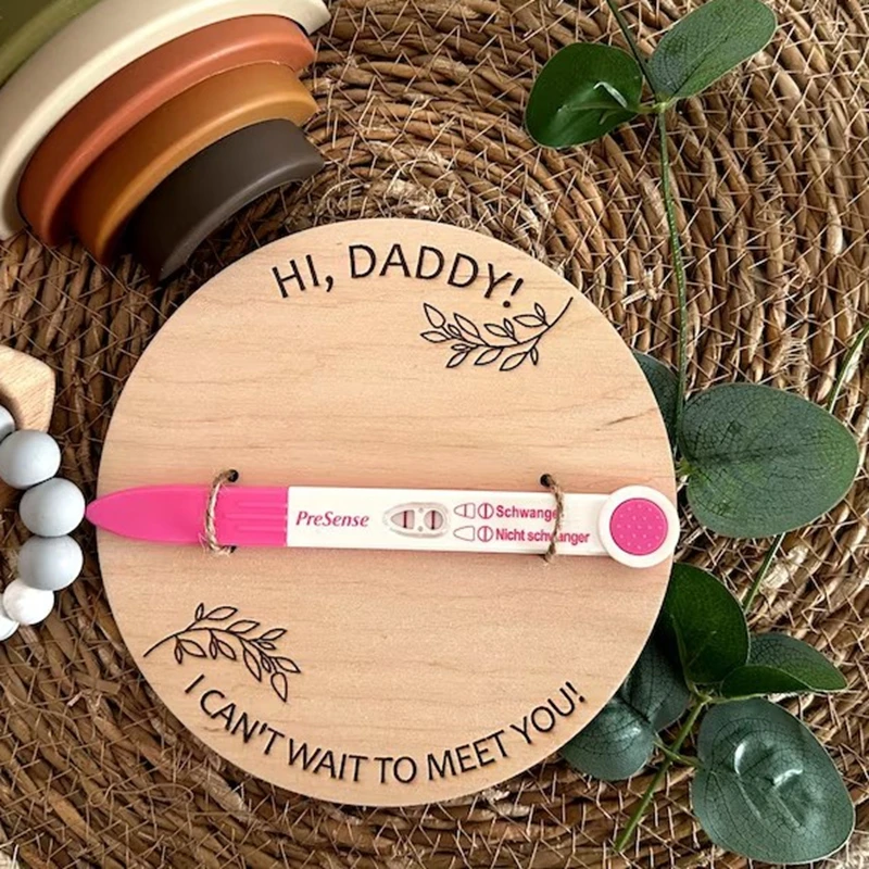 Pregnancy-Announcement-to-Daddy-Hi-daddy-sign-pregnancy-test-wooden ...