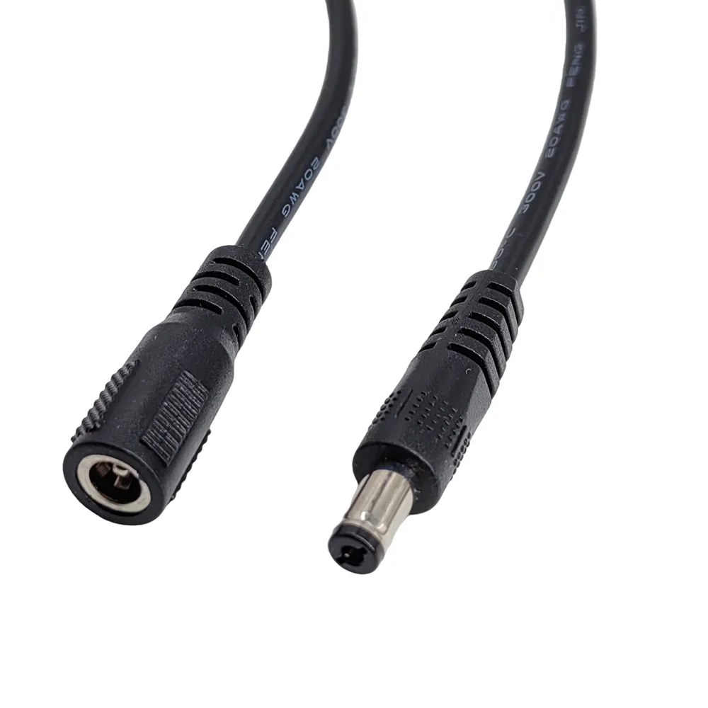 DC 12V Power Extension Cable 5.5*2.1mm Male Female Extend Wire White ...