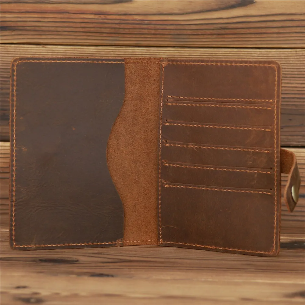 Large-Vintage-Genuine-BULL-COW-CRAZY-HORSE-Leather-Passport-Cover-Retro ...