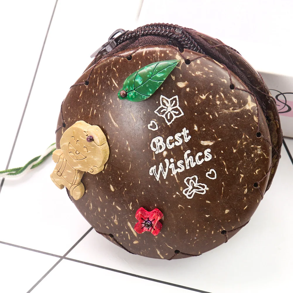 Best-Wishes-Brown-Coconut-Shell-Purse-Hand-carved-Natural-Coconut-Shell ...