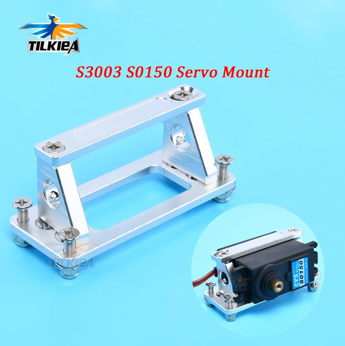 CNC Machined Aluminum Alloy Servo Holder S3003 S0150 Servo Mount For RC ...