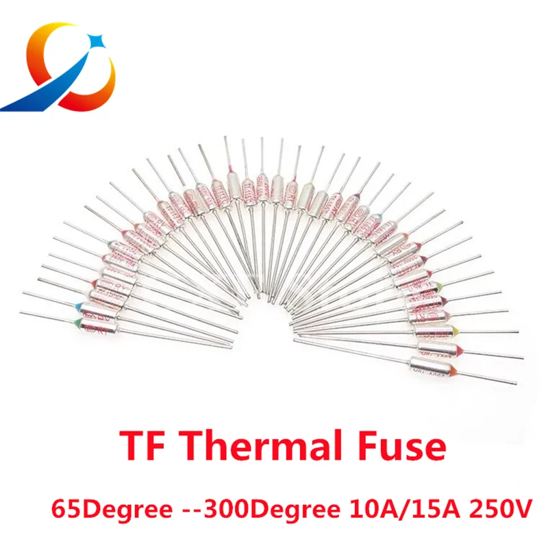 10PCS TF Thermal Fuse RY 10A 15A 250V Temperature Control Thermostat ...