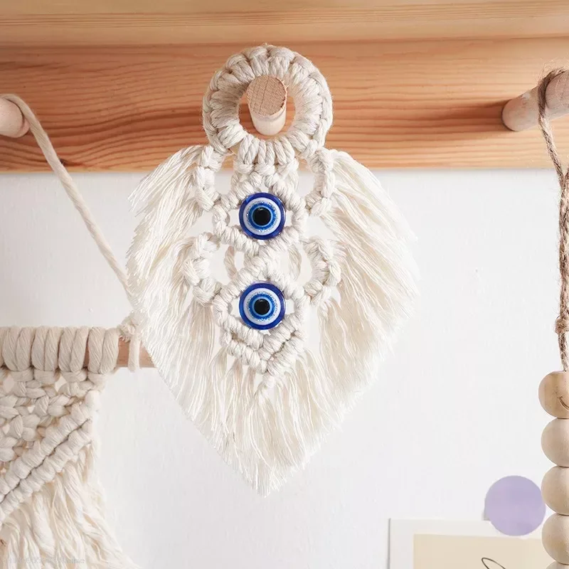 Macrame-Evil-Eye-Leaf-Tapestry-Lucky-Eyes-Wall-Hanging-Cotton-Handmade ...