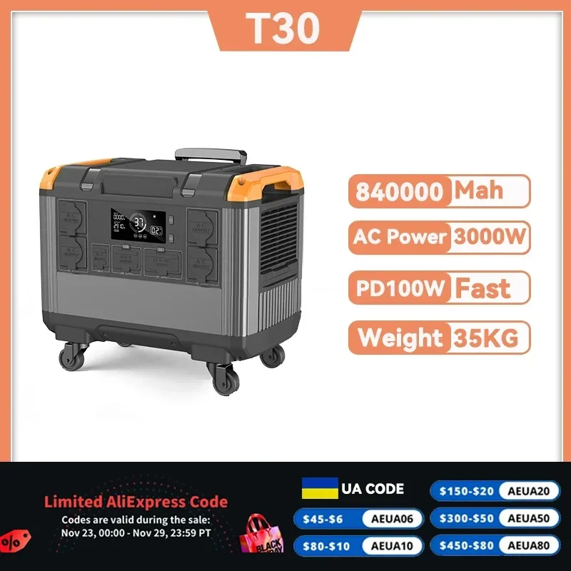 T3000-3000W-Portable-Power-Station-PD100W-Fast-Charge-2688WH-Powerful ...
