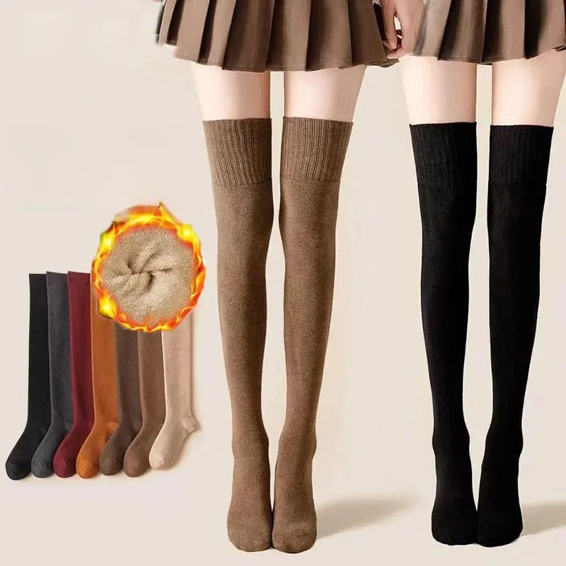 Winter-Warm-Long-Socks-Tube-Thick-High-Tube-Over-Knee-Knee-Length ...