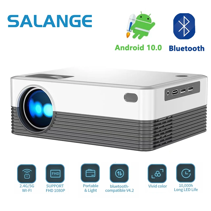 Salange P41 Mini Projector Home Theater 1024*600 Pixel Lcd Screen Video ...