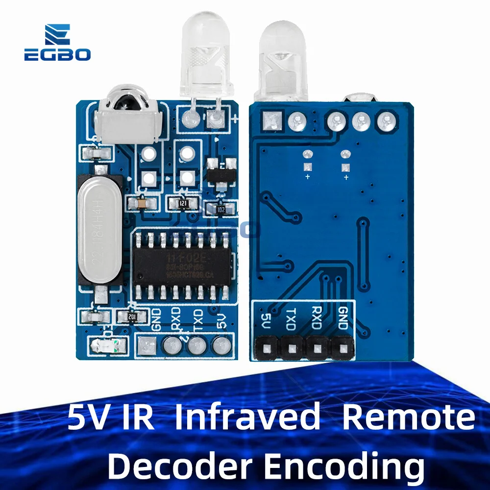 1-10PCS-EGBO-5V-IR-Infrared-Remote-Decoder-Encoding-Transmitter ...