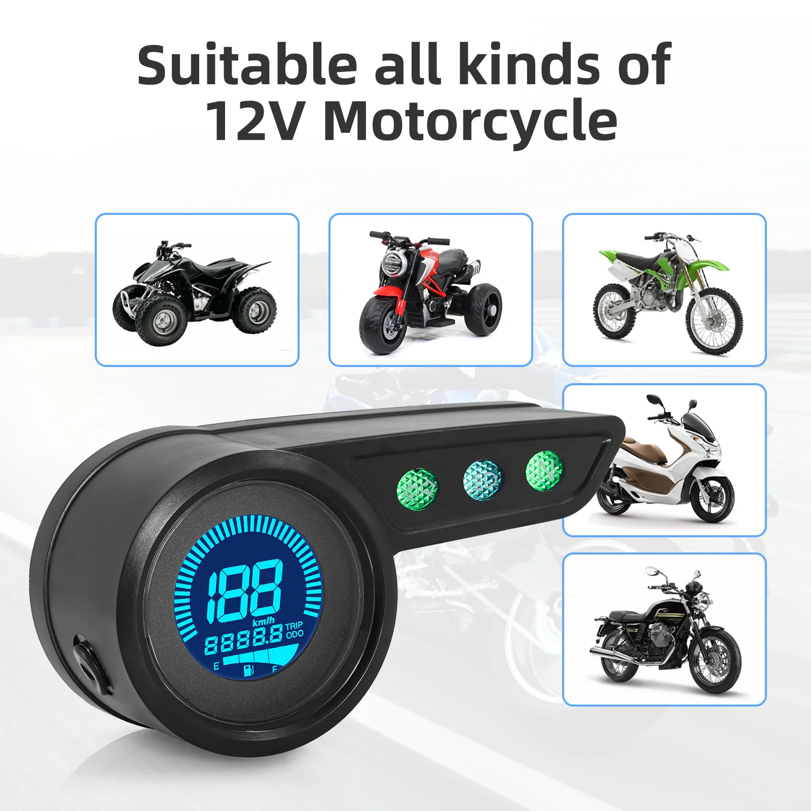 Motorcycle-Instrument-Dashboard-Speedometer-7-Color-Mileage-TRIP-ODO ...