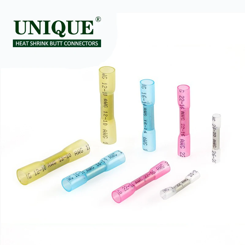 10/30/50/100PCS Heat Shrink Butt Wire Connectors AWG 24-10 0.3-6.0mm2 ...