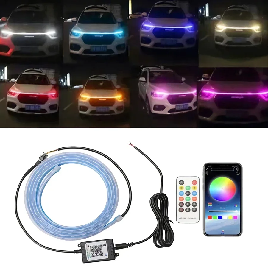 LED-Daytime-Running-Light-Car-Hood-Lights-Auto-Headlight-Strips ...