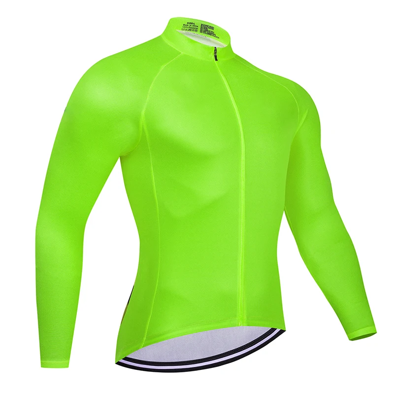 Solid color spring and autumn cycling clothes men's quick dry ...