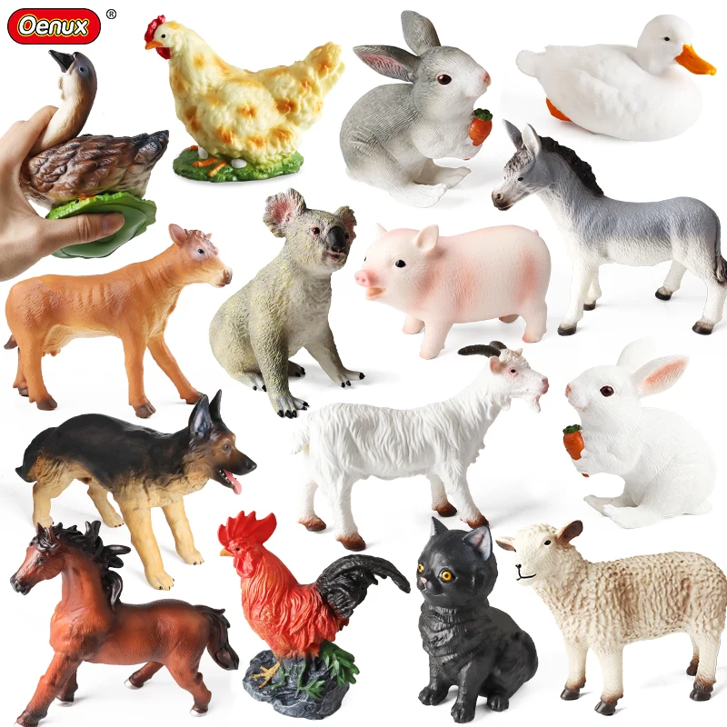 Oenux-Soft-Cotton-Farm-Animals-Action-Figures-para-crian-as-vaca-cavalo ...