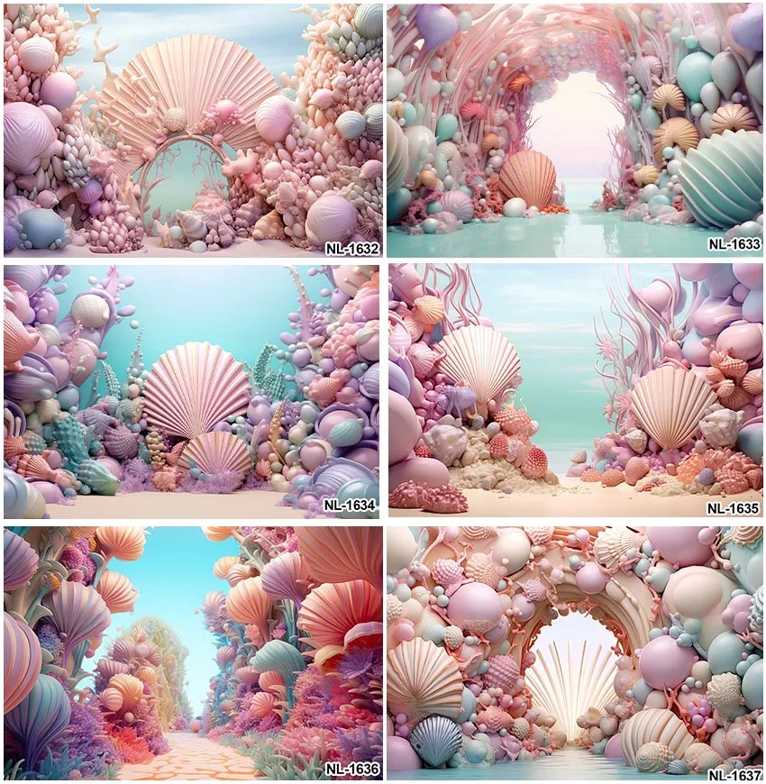 Underwater-World-Seaweed-Backgrounds-Sea-Shell-For-Birthday-Party ...