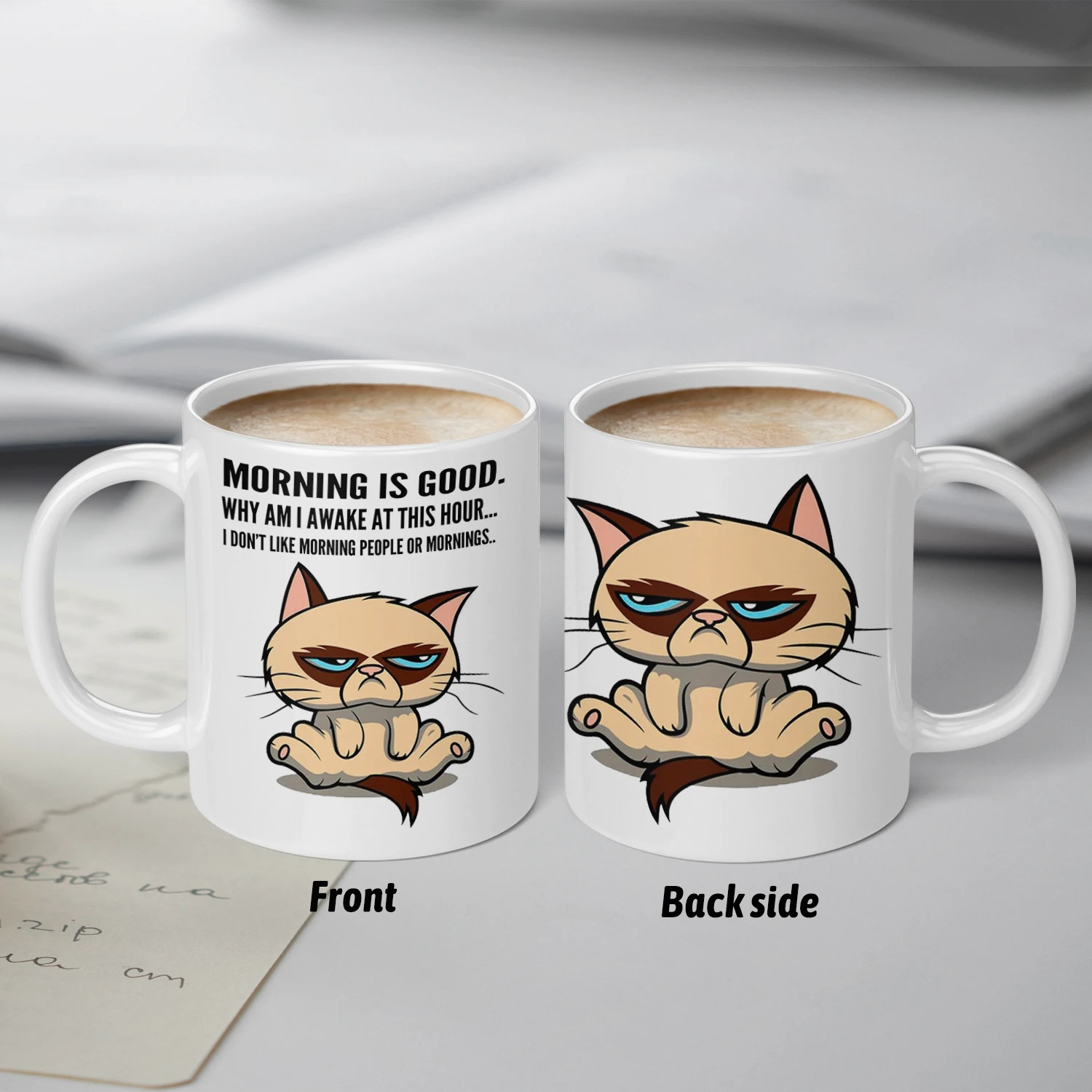 Grumpy Cat Coffee Mug Morning