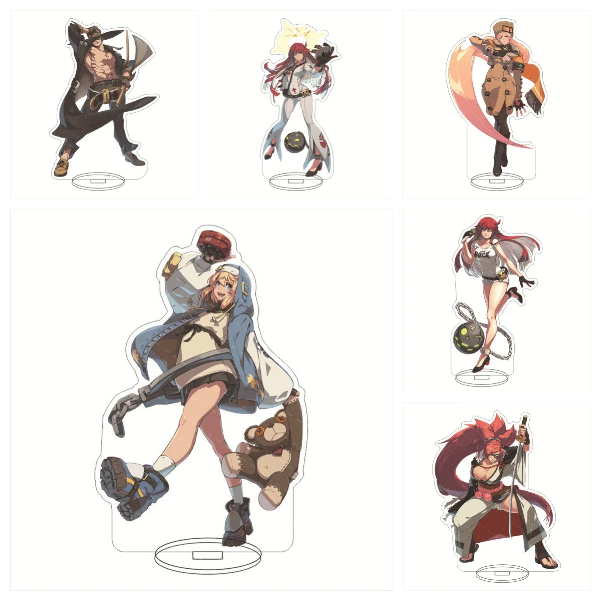 15cm Guilty Gear Anime Figure Bridget Baiken Faust Acrylic Standing ...