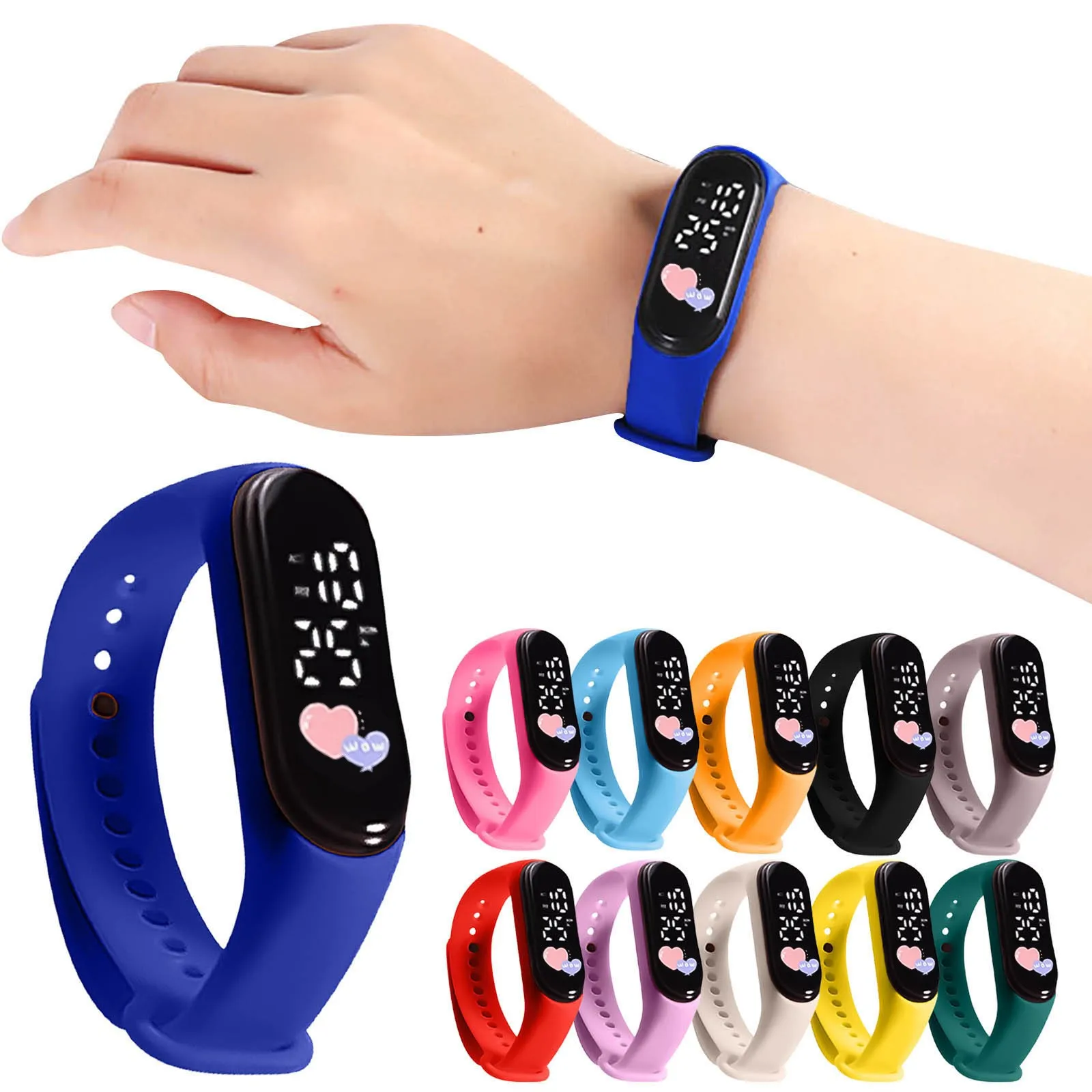 Reloj-Digital-LED-inteligente-para-ni-o-y-ni-a-pulsera-impermeable-con ...