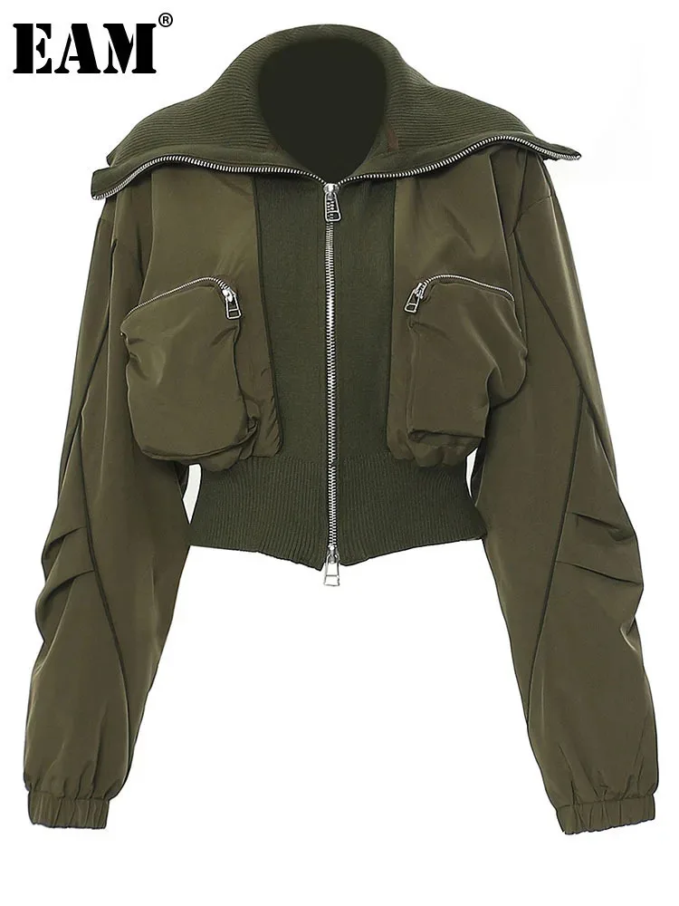 EAM-Loose-Fit-Army-Green-Big-Pocket-Casual-Jacket-New-Lapel-Long-Sleeve ...