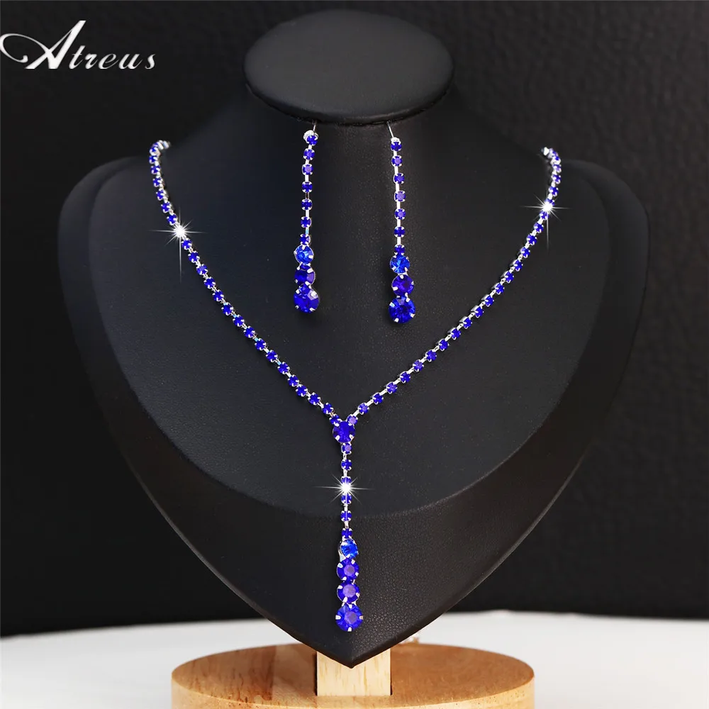 Elegante-conjunto-de-joyas-de-cristal-azul-real-para-mujer-joyer-a-de ...