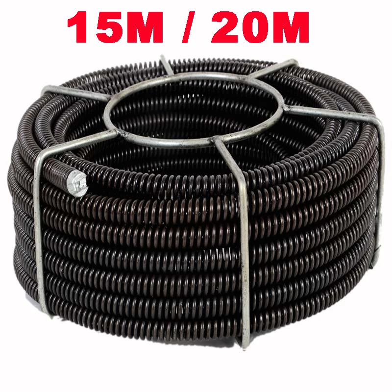 15M 20M Length Household Drain Pipe Dredger Extension Spring Set Sewer ...