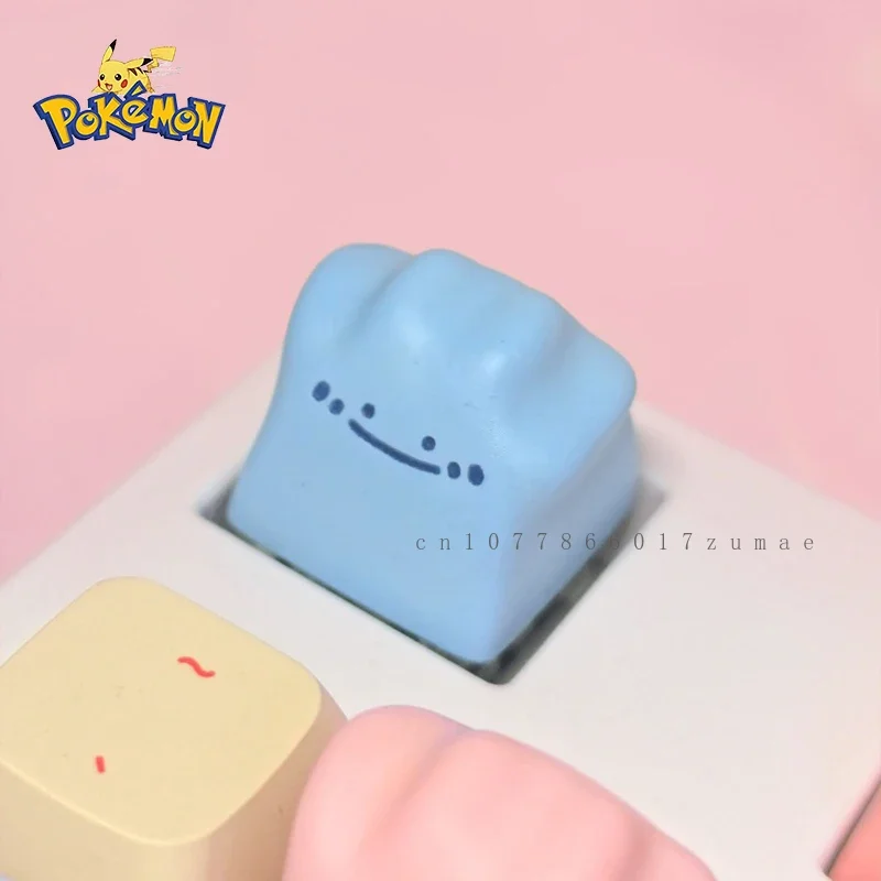 Pokemon Anime Resin Keycaps Blue Ditto DIY Handmade Custom Cartoon ...