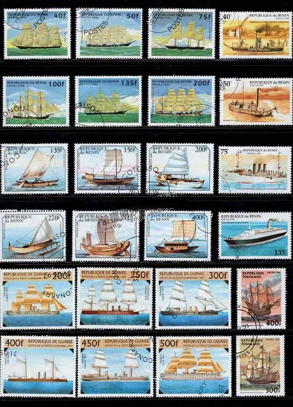 250-PCS-Lot-Topic-Ship-Different-Ship-Stamps-From-Word-Used-with-Post ...