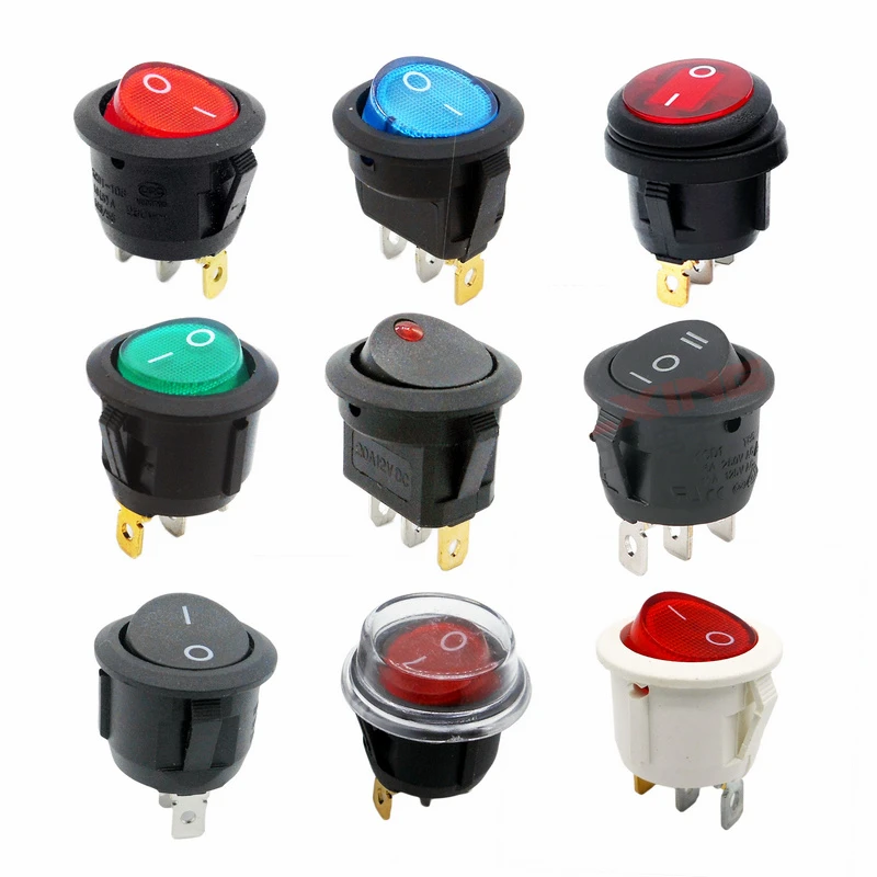 1Pcs-ON-OFF-Round-Rocker-Toggle-Switch-6A-250VAC-10A-125VAC-Power ...