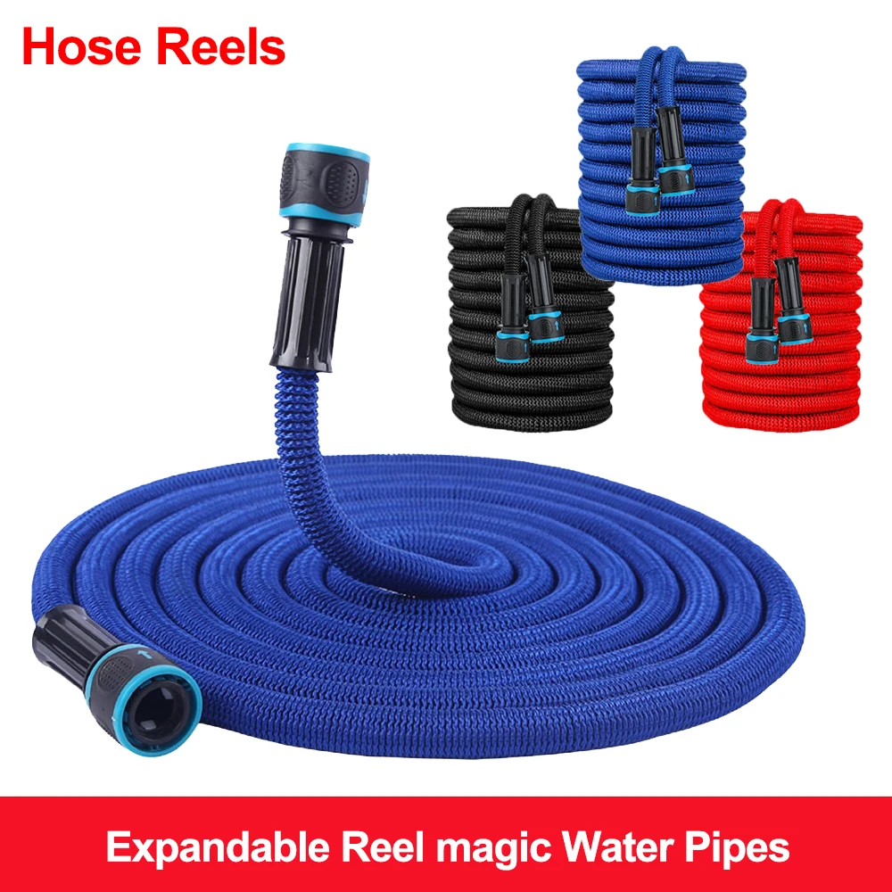 Garden-Hose-Expandable-Reel-Magic-Water-Pipes-Hose-No-Leaks-Or-Bursts ...