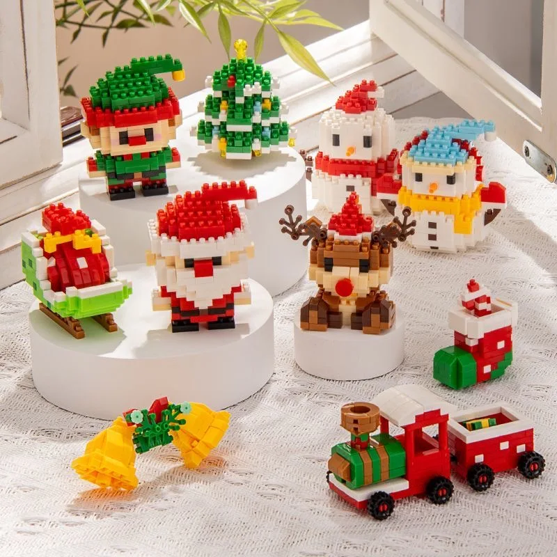 Merry-Christmas-Micro-Building-Blocks-Santa-Claus-Elk-Snowman-Christmas ...