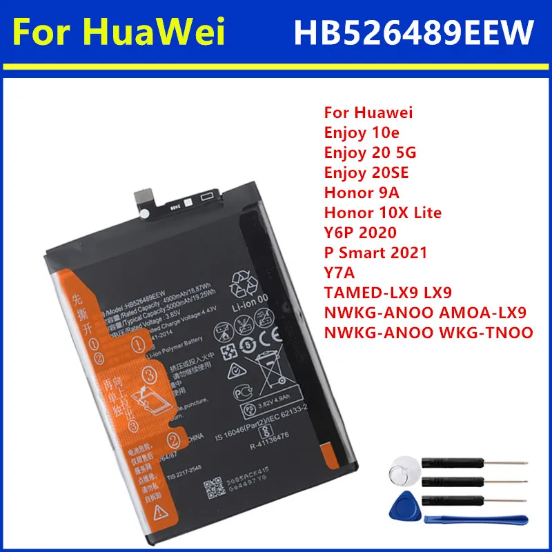 Nueva batería HB526489EEW para HUAWEI Y6P 2020/ 10E / 9A / Y60 /NOVA ...